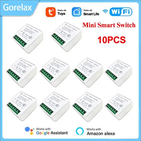 투야 미니 스마트 와이파이 스위치 스마트 홈 원격 양방향 제어 스마트 라이프 앱을 통한 무선 Diy 스위치 알렉사 구글 홈과 함께 작동