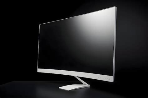 Free Photo Black And White Computer Monitor On Black Background 3d Illustration