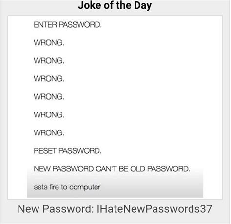 Pin By Kat On Joke Of The Day Joke Of The Day Jokes New Password