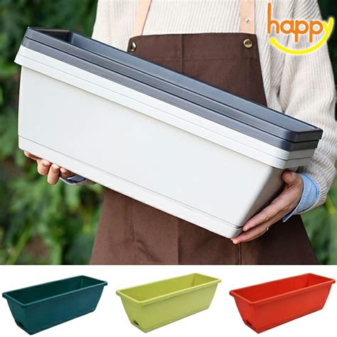 해피앤몰 50x19 직사각형 대형 화분 플라스틱 직사각 베란다 텃밭 긴 화분 티몬