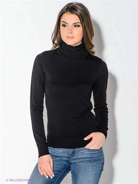 23. Простой черный свитер | Fashion, Black polo, Black sweaters