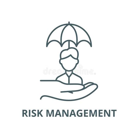 Risk Management Vector Line Icon Linear Concept Outline Sign Symbol