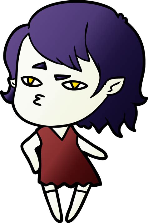 Cartoon Vampire Girl 12017300 Vector Art At Vecteezy