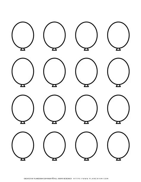 Balloon Template Sixteen Balloons Planerium