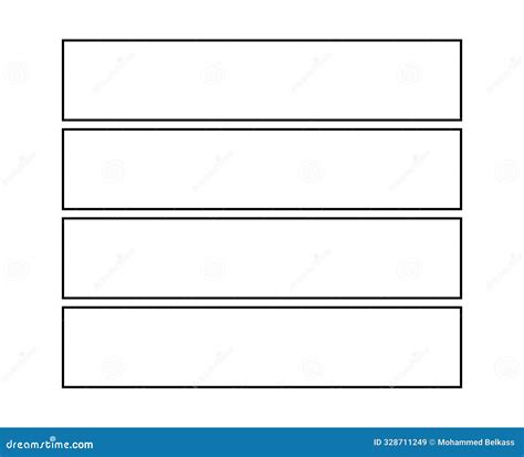 Rectangle Geometric Shape Stroke Collection Symbol Element Stock Vector Illustration Of Decor