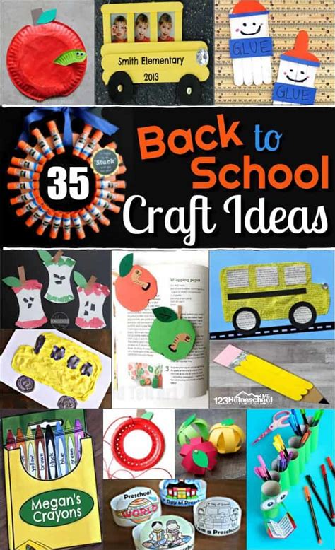 35 Back To School Crafts For Preschoolers And Kindergarten