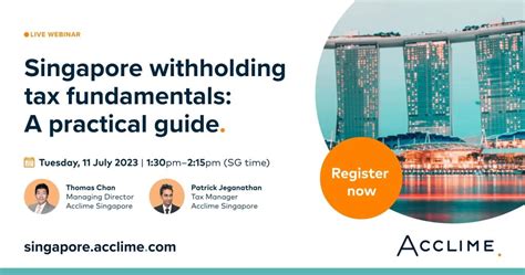 Singapore Withholding Tax Fundamentals Webinar Acclime