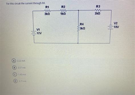 Solved For This Circuit The Chegg Com