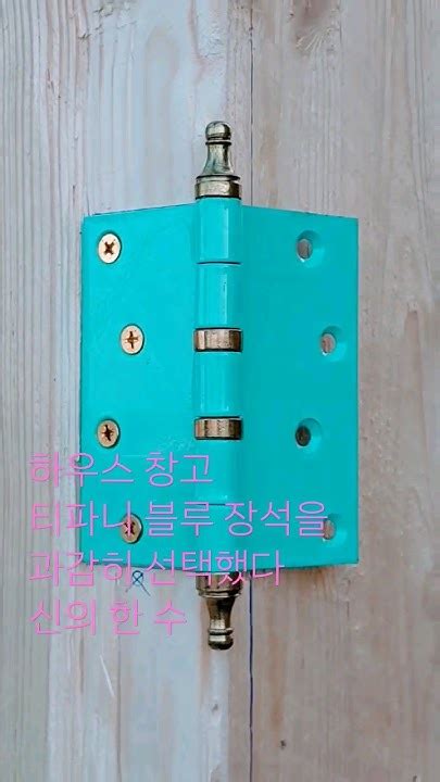 비닐하우스 창고 문짝 장석 달기 티파니블루 장석으로 포인트 튼튼하고 부드러운 장석 Diywoodworking Diyworking Craft Upcycling
