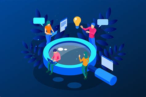 아이소메트릭 디지털 마케팅 전략 웹 배너 개념입니다 분석 데이터 구름과 투자 방문 페이지입니다 미디어 기술입니다 등측투영법에 대한 스톡 벡터 아트 및 기타 이미지 Istock