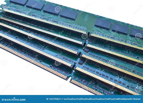 Computer Ram Random Access Memory Modules On The White Background Stock Image Image Of