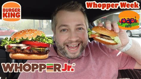 Burger King Whopper Week Whopper Jr Review Youtube