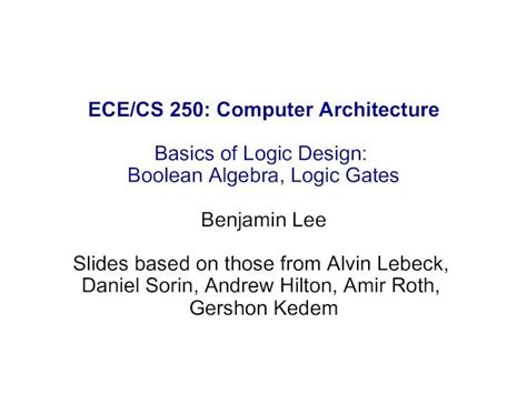Pdf Basics Of Logic Design Boolean Algebra Logic Gates • We Can