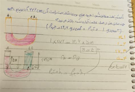 تدریس لوله های U شکل با سطح مقطع متفاوت فیزیک دهم تجربی کنکور