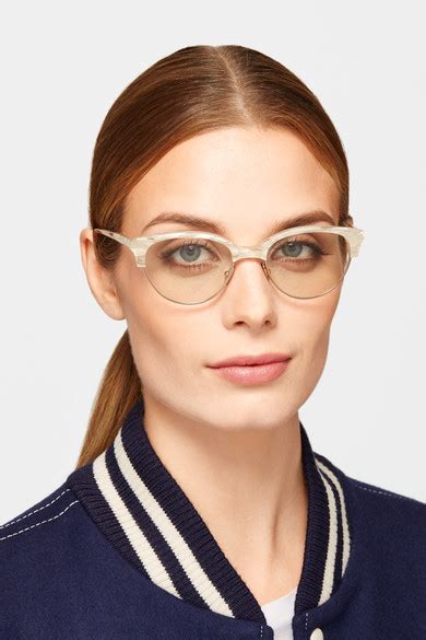 Cutler And Gross Cat Eye Acetate And Rose Gold Tone Optical Glasses Net A Portercom