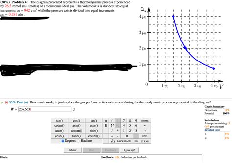 Solved 33 Part A How Much Work In Joules Does The Gas Chegg Com