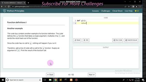 Python Principles Challenges Functions Ii Youtube