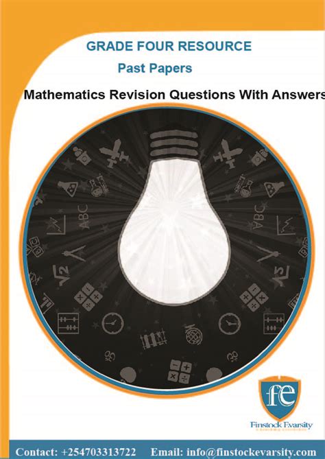 Grade 4 Mathematics Paper 3 Revision Questions With Answers Finstock