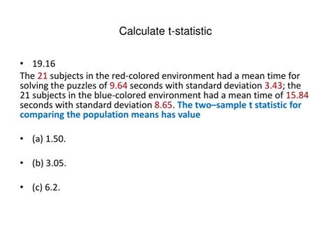 Ppt Calculate T Statistic Powerpoint Presentation Free Download Id 2451657