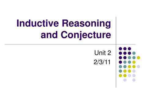 PPT Inductive Reasoning And Conjecture PowerPoint Presentation Free Download ID