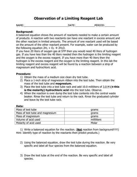Limiting Reactant Lab Baking Soda And Vinegar At Rebecca Bowens Blog