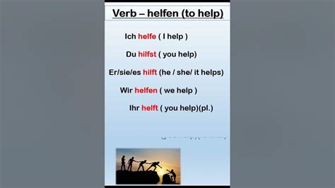 Verb Helfen To Help Irregular Verb Conjugation German Grammar