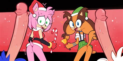 Rule 34 Amy Rose Amy Rose Boom Badger Christmas Christmas Clothing Colored Deepthroat Eyes