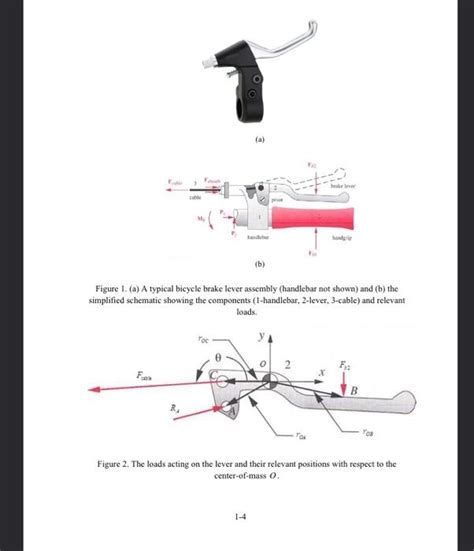 Solved 1 Definition A Typical Bicycle Brake Lever Assembly