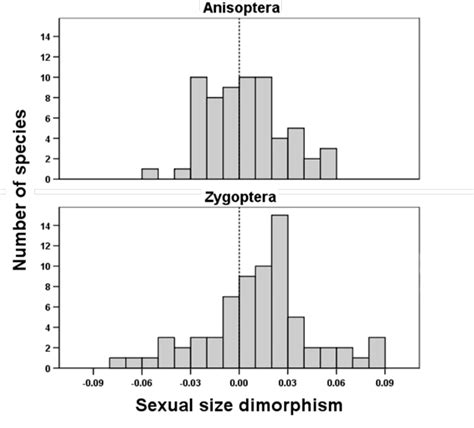 Distribution Of Sexual Size Dimorphism SSD In Anisoptera And Download Scientific Diagram