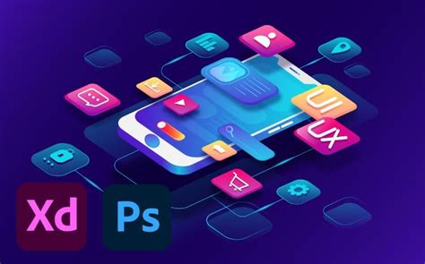 App Icon Design And Ui Ux Design With Adobe Xd Photoshop Course Line