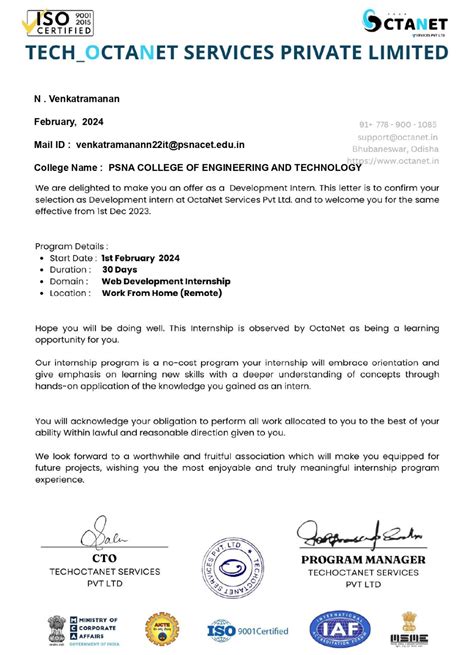 Venkatramanan N On Linkedin Octanetinternship Webdevelopment Octanet