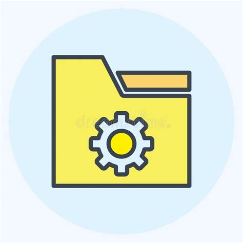 Icon Folder Settings Suitable For User Interface Symbol Color Mate Style Simple Design