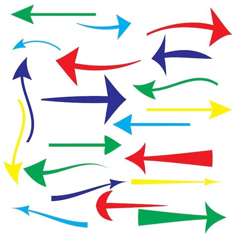 Premium Vector Arrow Icon Direction Icon Hand Drawn Arrow Set Collection Different Arrows Sign