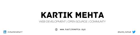 Kartikmehta Kartik Mehta GitHub