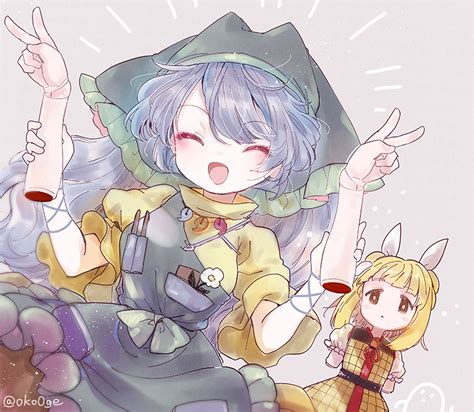haniyasushin keiki and joutouguu mayumi (touhou) drawn by biyon | Danbooru