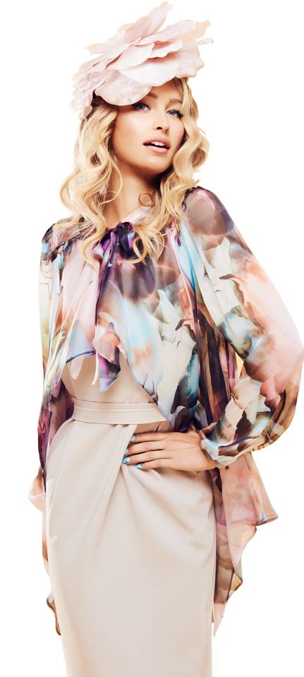Download Elegant Floral Fashion Model Pose