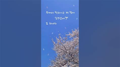 또 하나의 열매를 바라시며 가사쓰기 Youtube