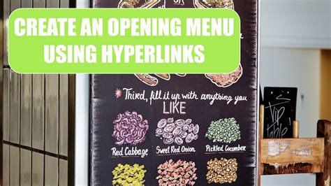 Use Hyperlinks To Create An Opening Menu For A Workbook Excel Tips