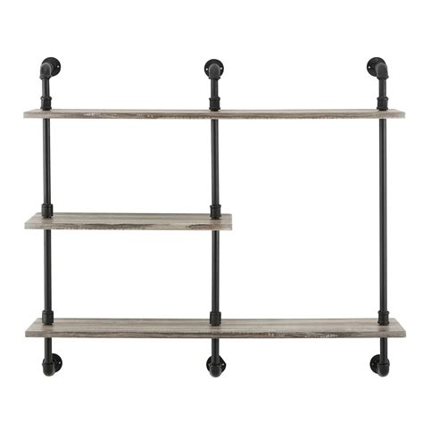 Danya B Aurora Three Tier Pipe Shelf Unit