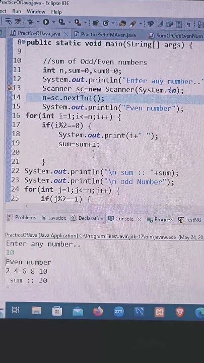 Even Number In Java😍😍java Coding Short Youtube