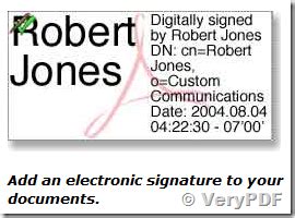 VeryPDF PDF Security Encrypt PDF Files By PDF Security Software Add Electronic Signatures To