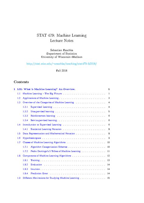 01 Ml Overview Notes Stat 479 Machine Learning Lecture Notes