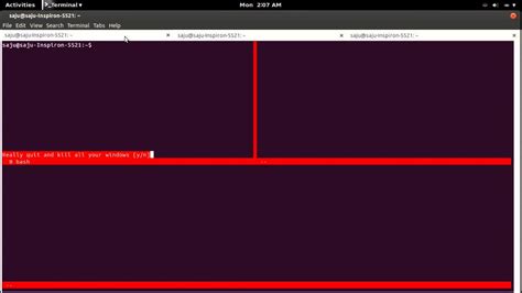 How To Linux Terminal Split Screen And Color Split Bar Or Border With Screen Ubuntu Fedora Youtube