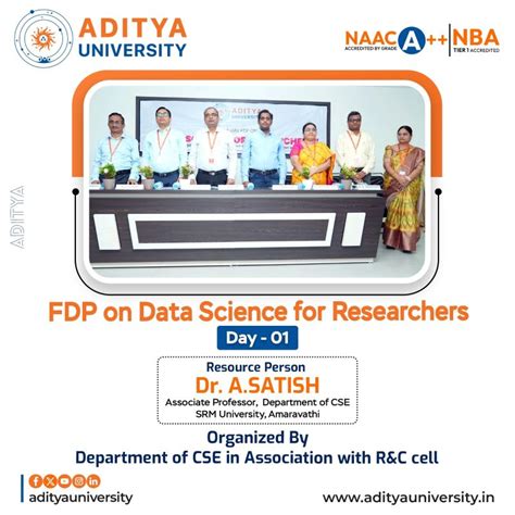 Aditya University On Linkedin Datascience Fdp Researchers Computerscience
