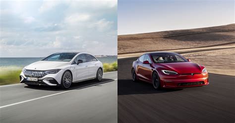 How The Mercedes Amg Eqe Stacks Up Against The Tesla Model S Plaid