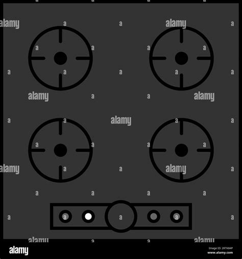 Stove Top View Vector Illustration Design Stock Vector Image And Art Alamy
