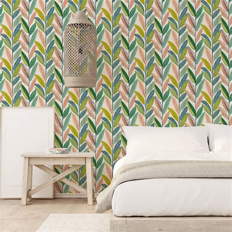 Papier Peint Hikkaduwa Wallpaper Tropicana Beige Scion
