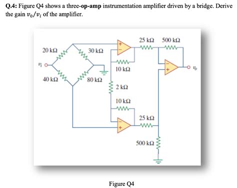 Solved Q Figure Q Shows A Three Op Instrumentation Chegg Com