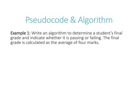 Algorithms And Flowchart For IGCSE Students PPT Computing Technology Computing